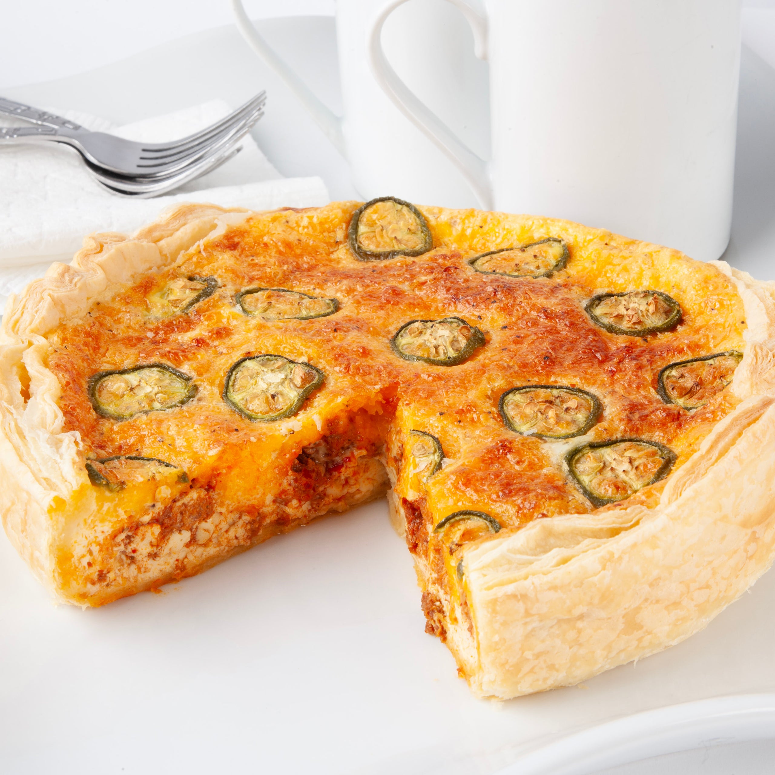 Large Quiche - Jalapeño & Chorizo | Detour Bakery
